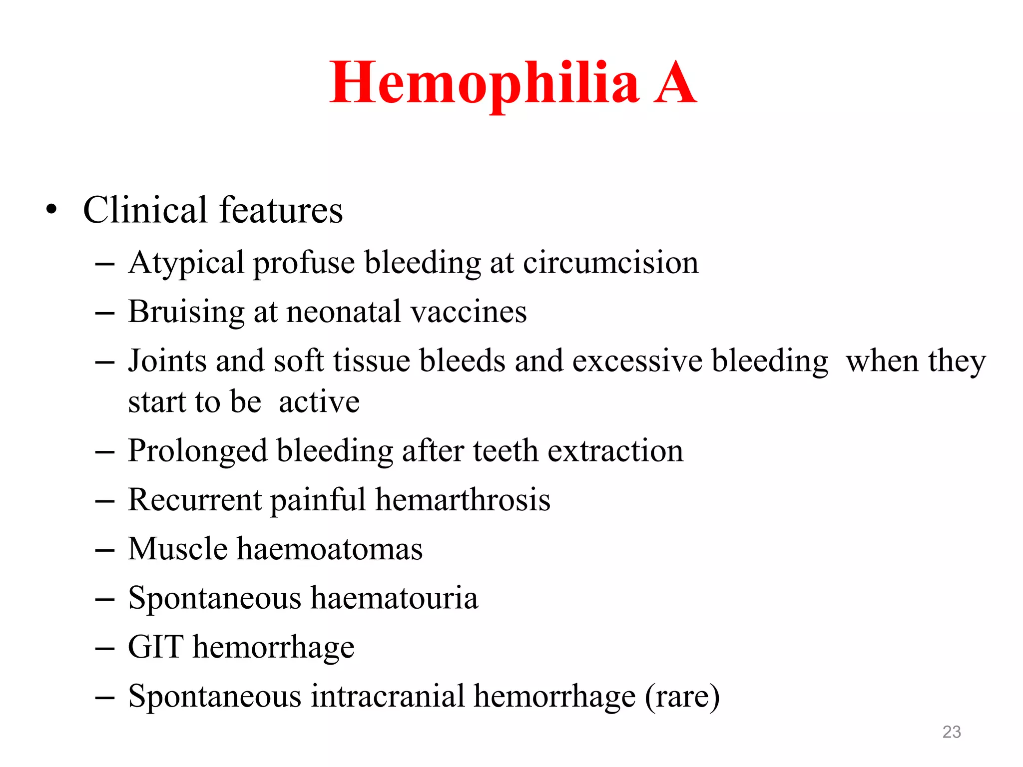 Presantation on bleeding disorder in pediatric patients | PPT