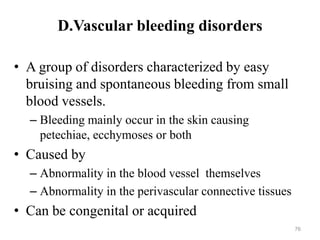 Presantation on bleeding disorder in pediatric patients | PPT