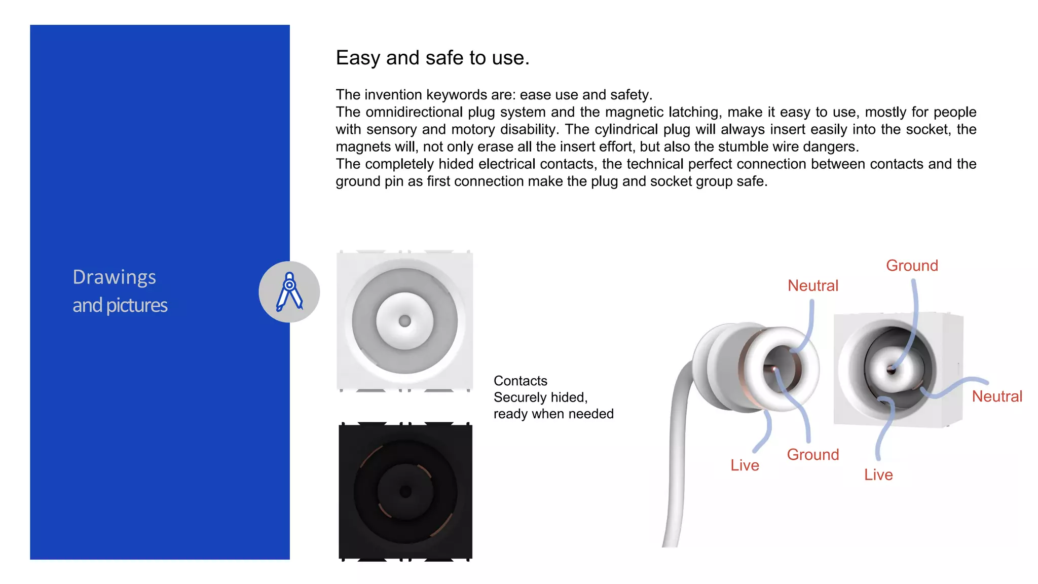 Universal and magnetic plug and socket group and their transition ...