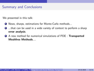 Integration with kernel methods, Transported meshfree methods | PPT