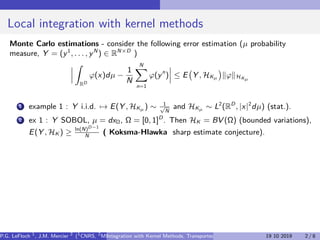 Integration with kernel methods, Transported meshfree methods | PDF | 3 ...