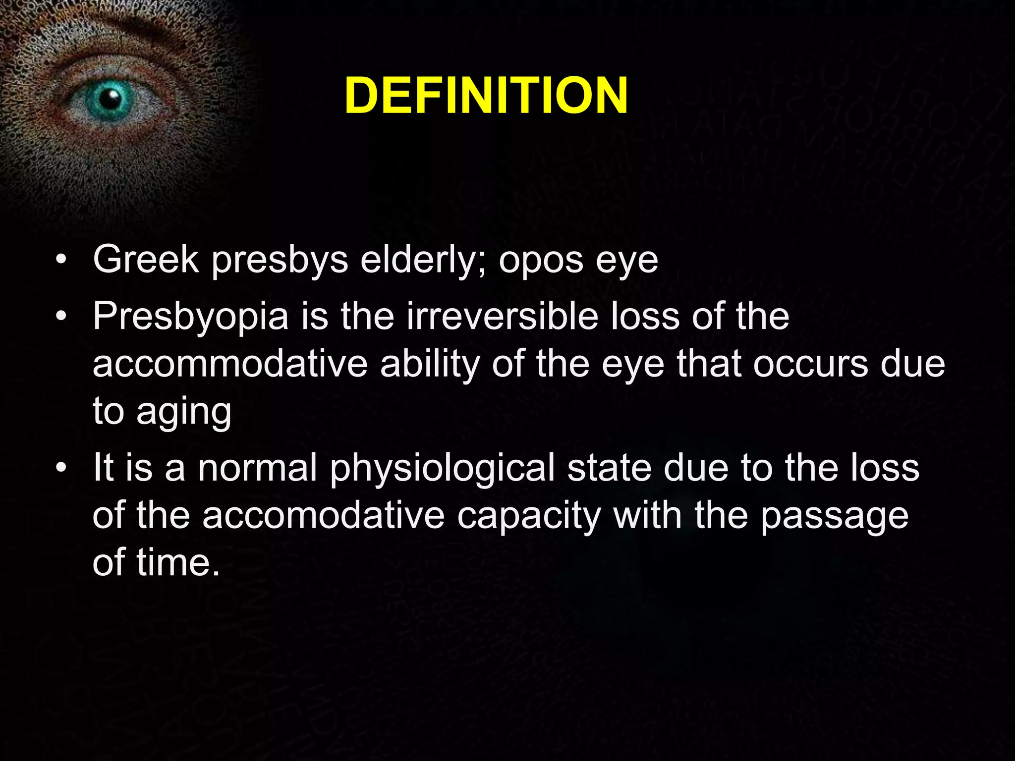 Presbyopia | PPTX