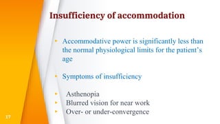 Presbyopia,Accommodation Anomalies | PPT