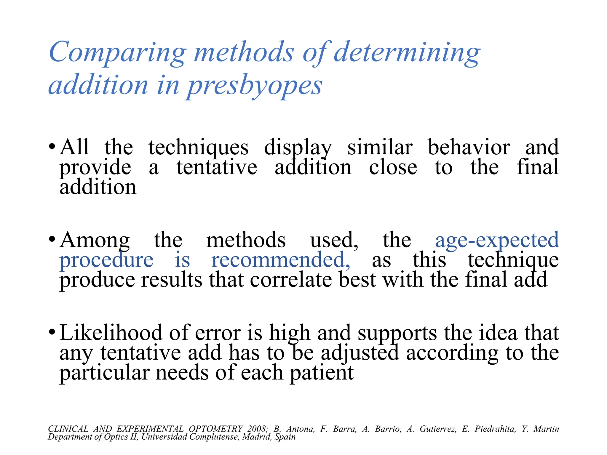 Presbyopia - refraction and management-Archana.pptx