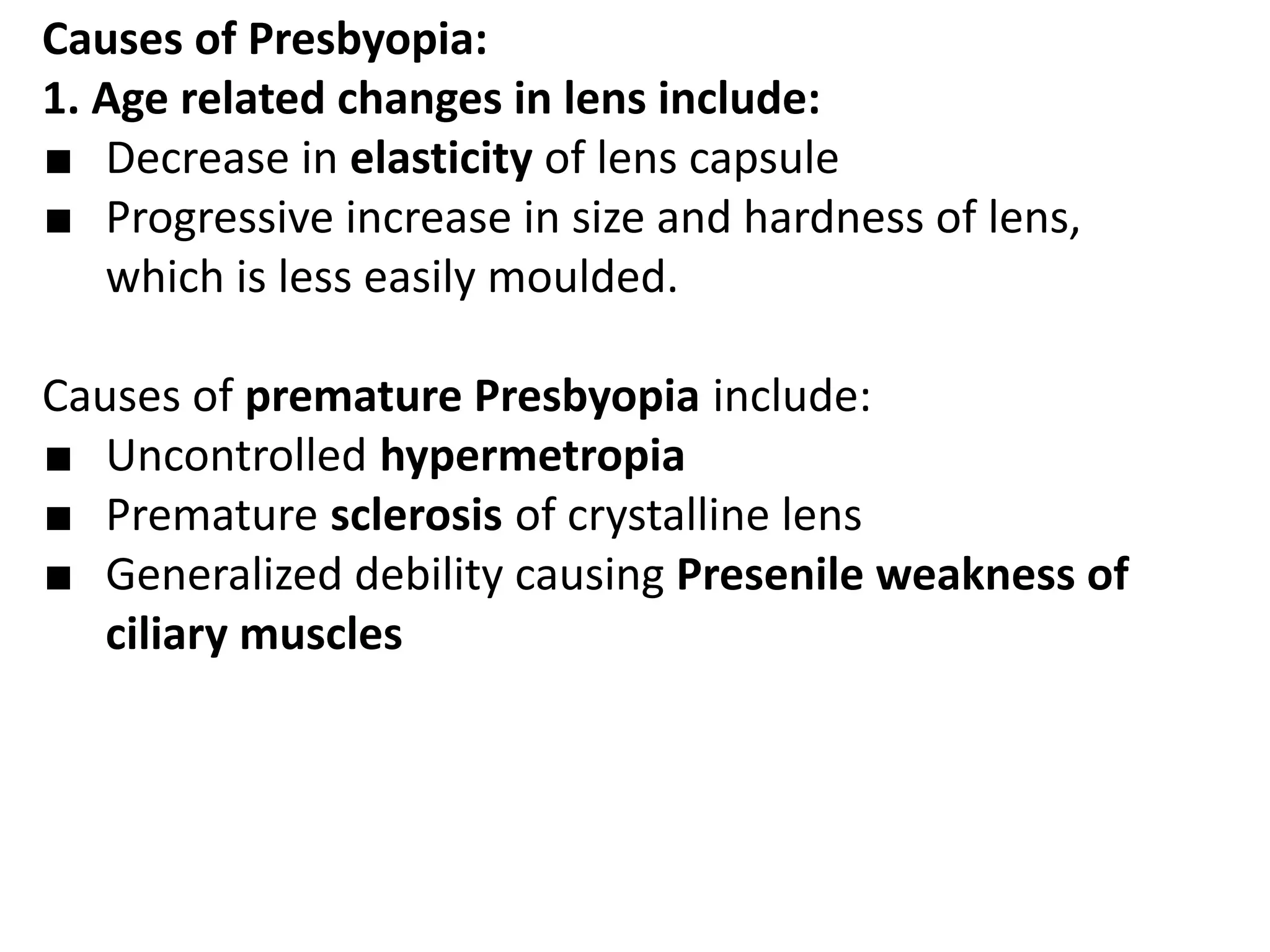 PRESBYOPIA the presentation ophthalmology | PDF