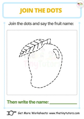 Interactive Fruit Worksheets for Kids | Preschool Learning Activities | PDF