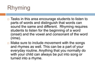 Preschool Awareness Rhymes | PPTX