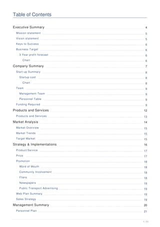 Preschool Business Plan Example | Upmetrics | PDF