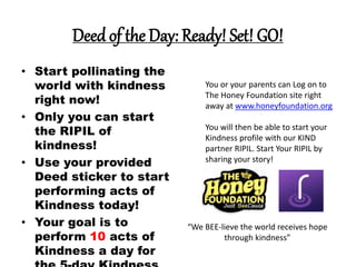 Preschool intro to 5 day kindness challenge | PPTX