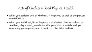 6-Preschool Kindness and Physical Health | PPTX