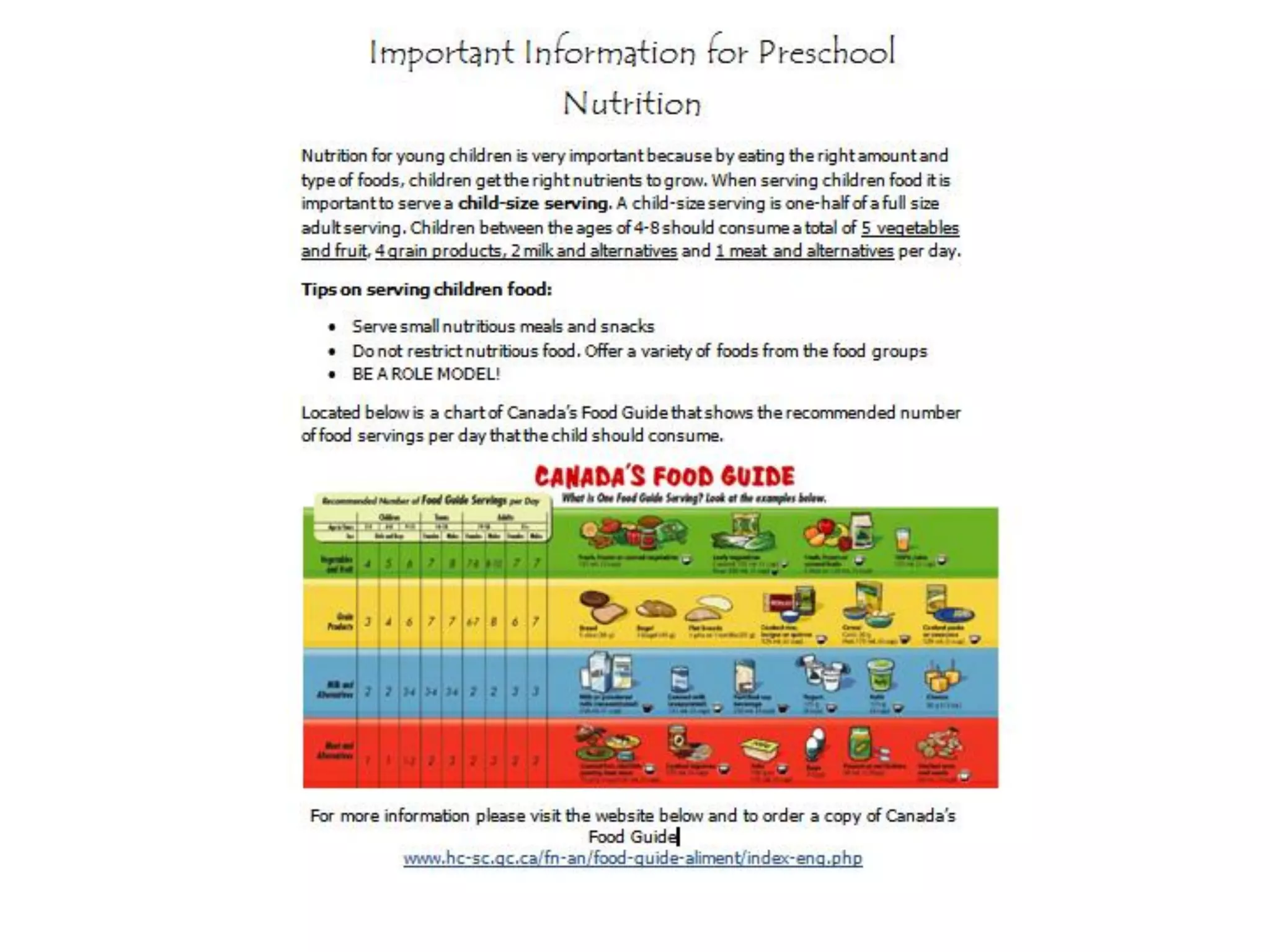 Preschool nutrition | PDF