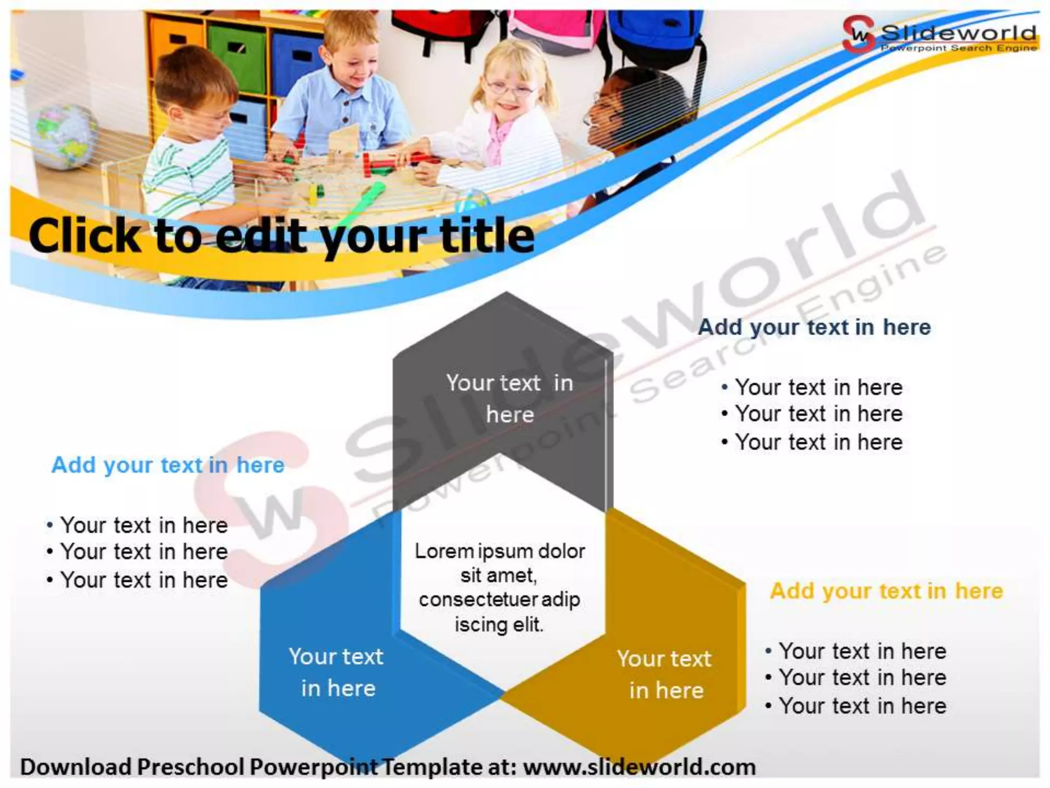 Preschool Powerpoint Template - Slide World | PPTX