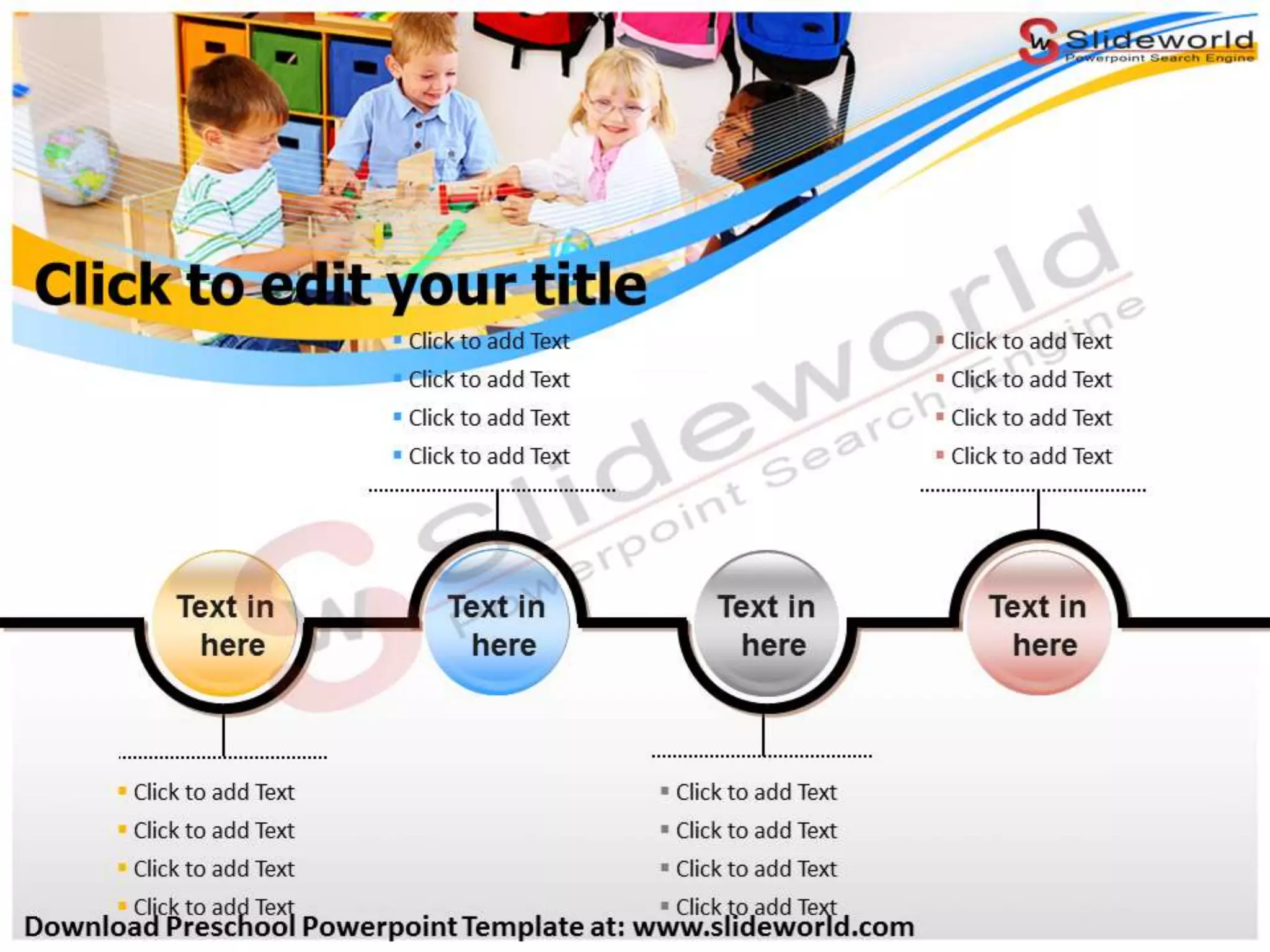 Preschool Powerpoint Template - Slide World | PPTX