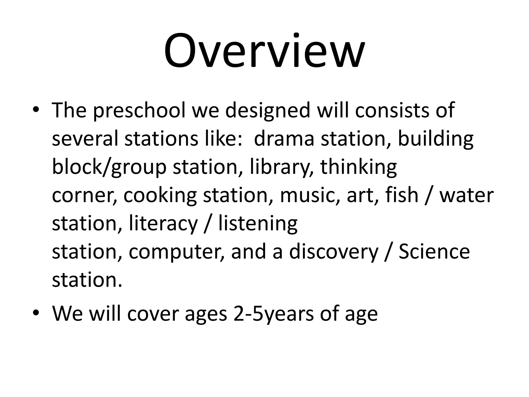 Preschool program design presentation | PPTX