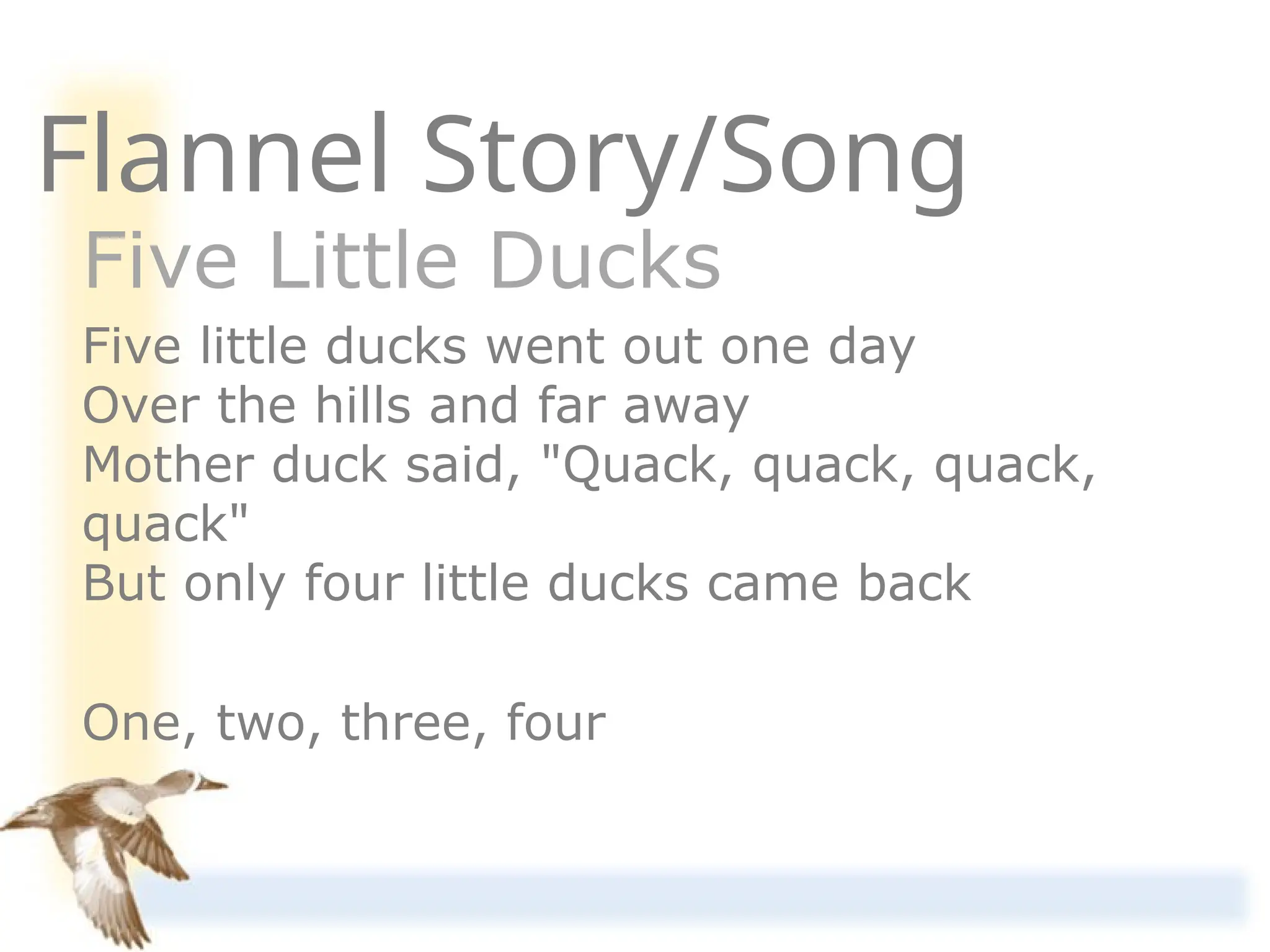 25-30 minute preschool storytime - ducks | PPTX