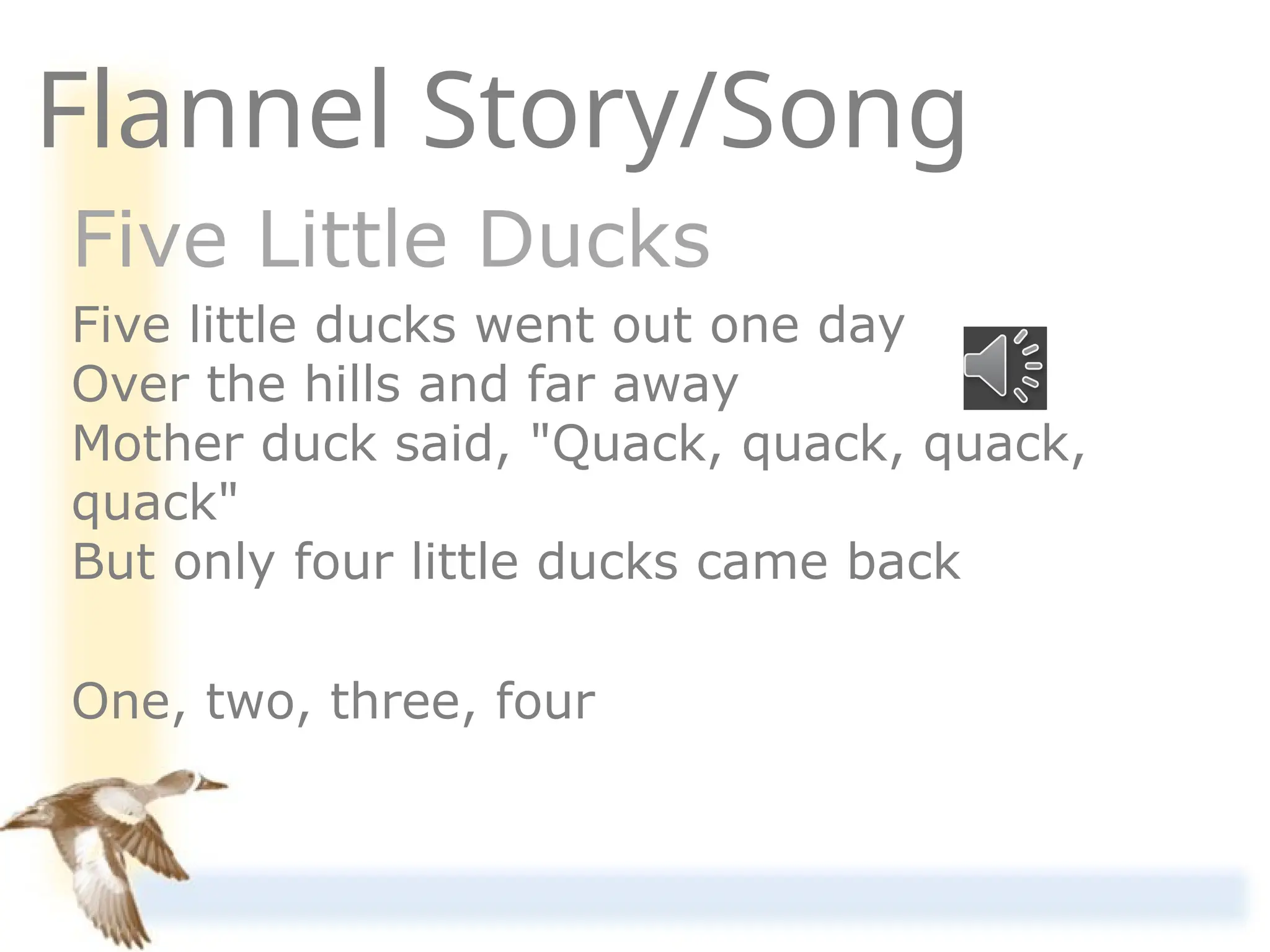 25-30 minute preschool storytime - ducks | PPTX