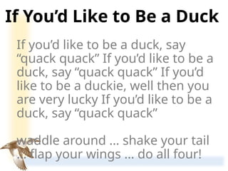 25-30 minute preschool storytime - ducks | PPTX