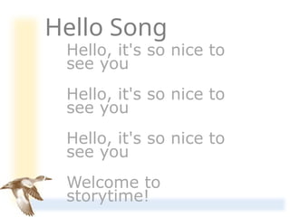 25-30 minute preschool storytime - ducks | PPTX