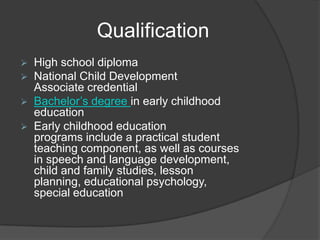 Pre school teacher | PPTX