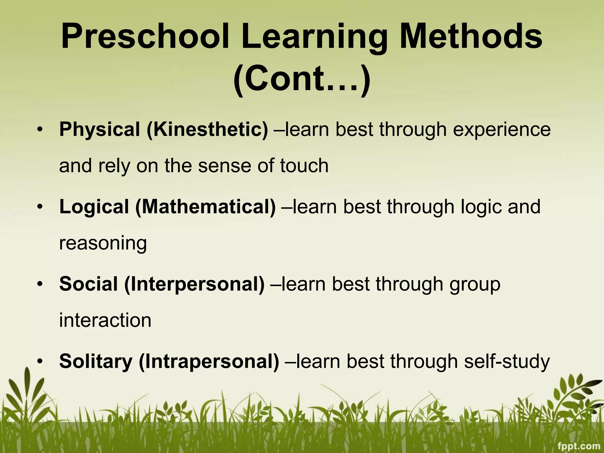Preschool teachers Training.pptx | Daycare and Pre-School | Parenting