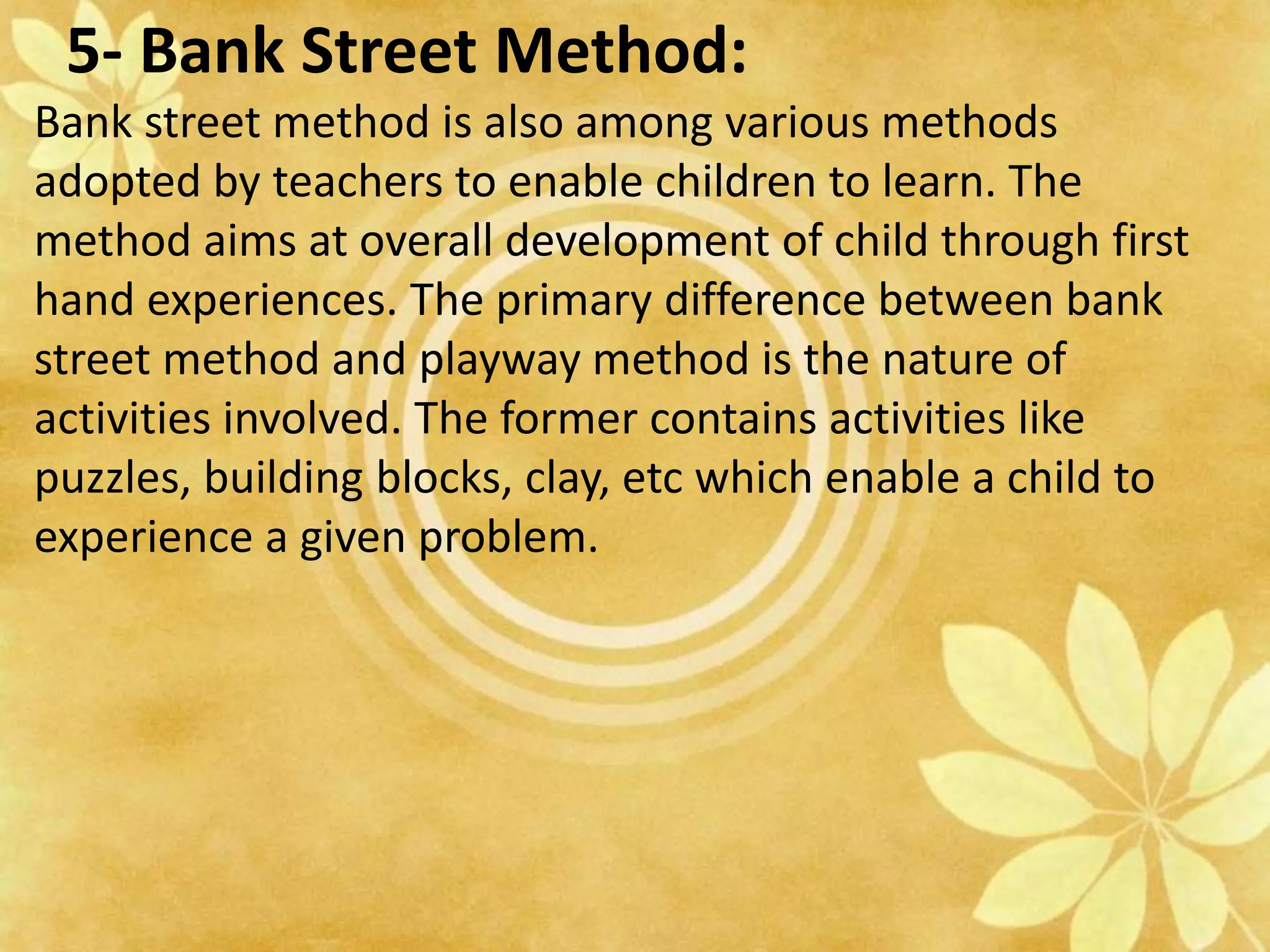 Pre school teaching methodology | PPTX
