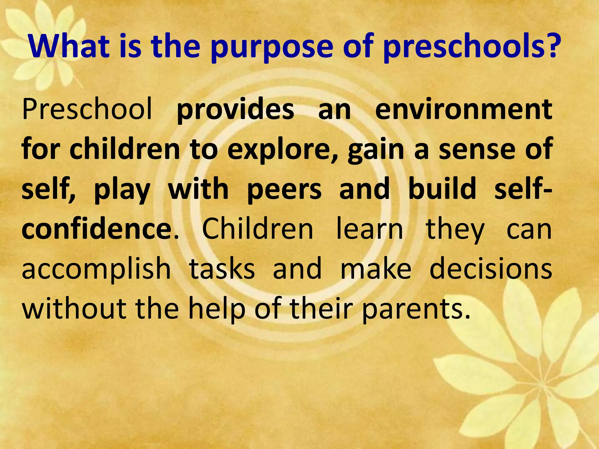 Pre school teaching methodology | PPTX