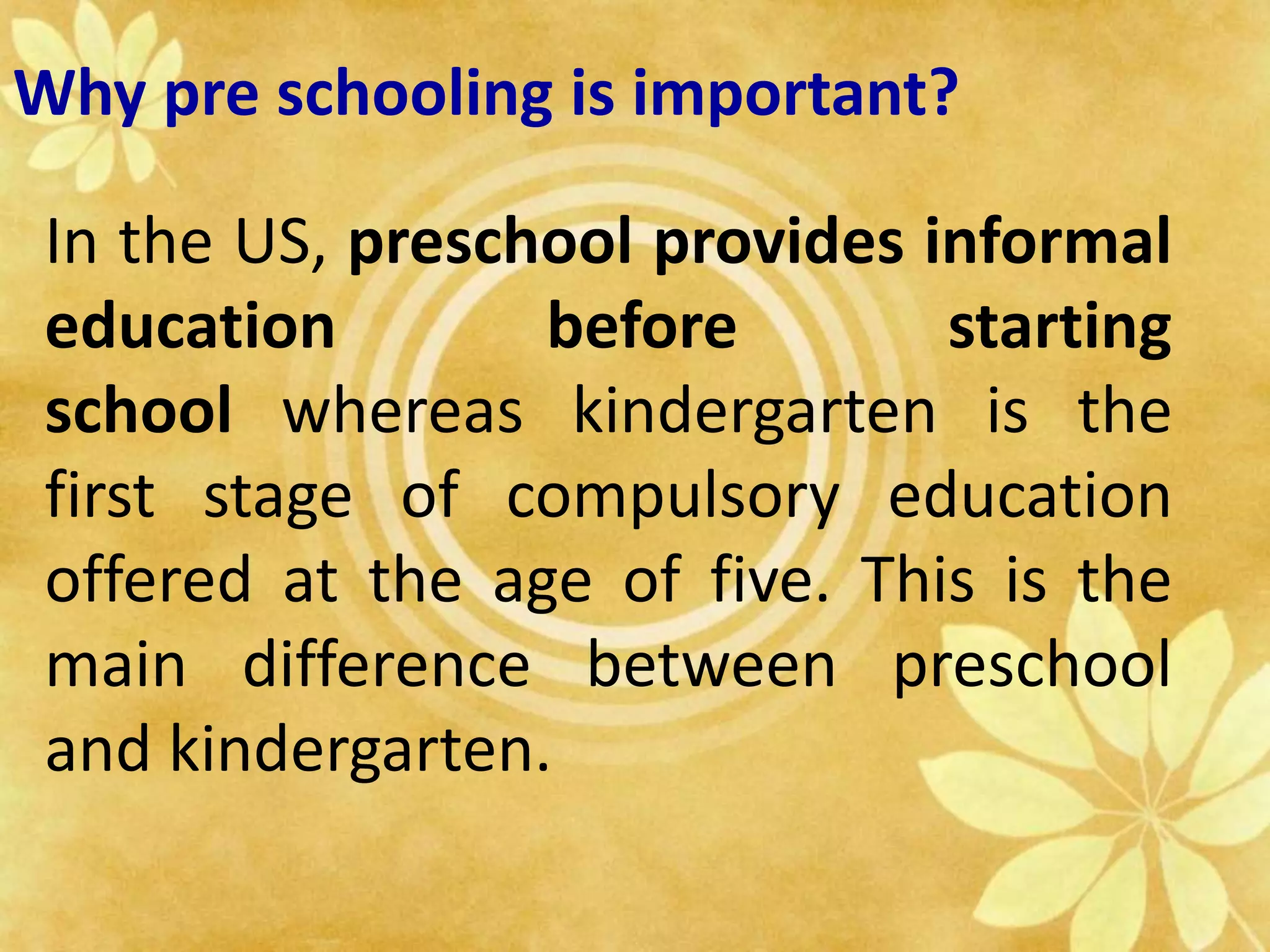 Pre school teaching methodology | PPTX