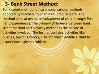 Pre school teaching methodology | PPTX