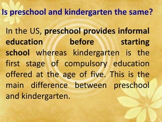 Pre school teaching methodology | PPTX