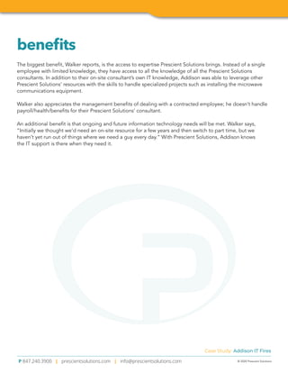 Prescient Solutions’ Consultants Help Addison, Illinois Put Out IT ...