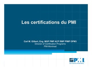 Présentation des certifications PMI-RMP et PMI-ACP | PDF