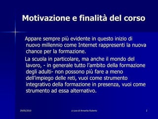 Pres corso mcar_scuola | PPSX | Education