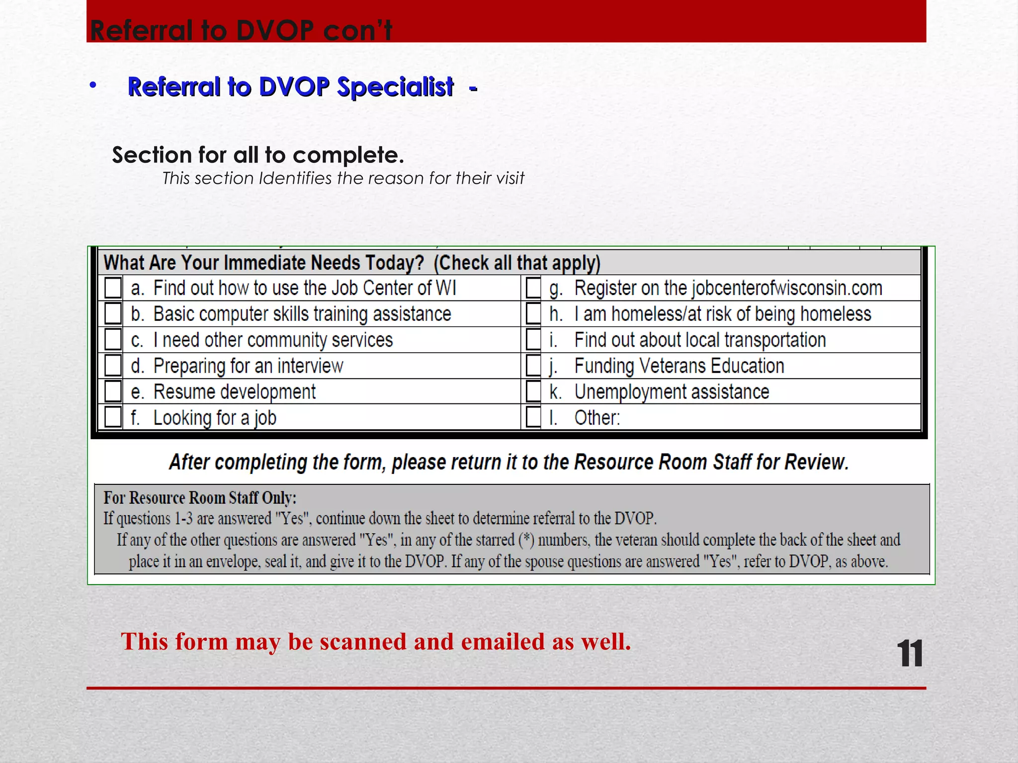 WDA-1 Veterans Priority of Service Pre-screening Presentation | PPT