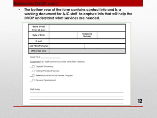 WDA-1 Veterans Priority of Service Pre-screening Presentation | PPT