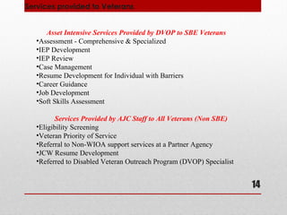 WDA-1 Veterans Priority of Service Pre-screening Presentation | PPT
