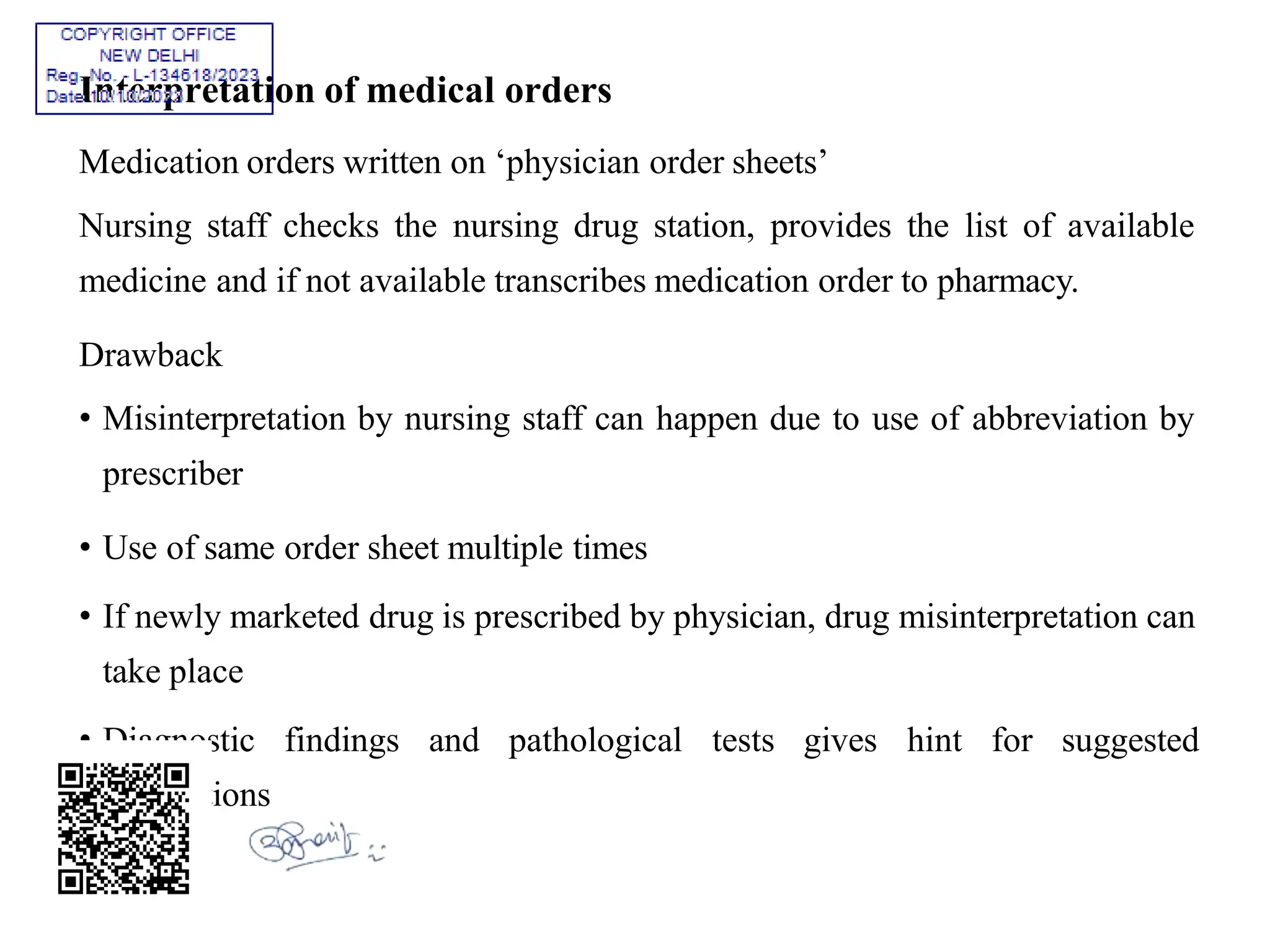 Prescribed medication order and communication skills | PPTX