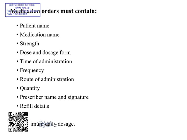 Prescribed medication order and communication skills | PPTX ...