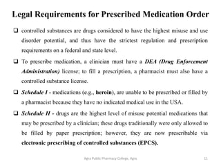 Prescribed medication order & Communication Skills for Pharmacist | PPTX