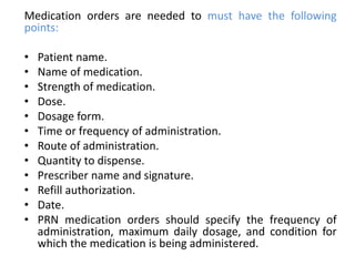 Prescribed Medication Order and Communication Skills.pptx