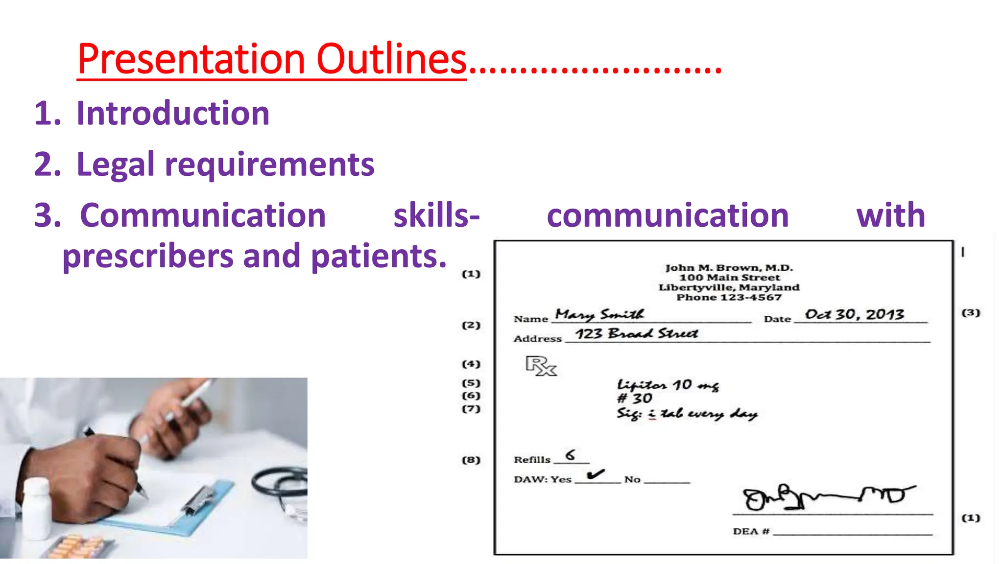 Prescribed medication order and communication skills.pptx