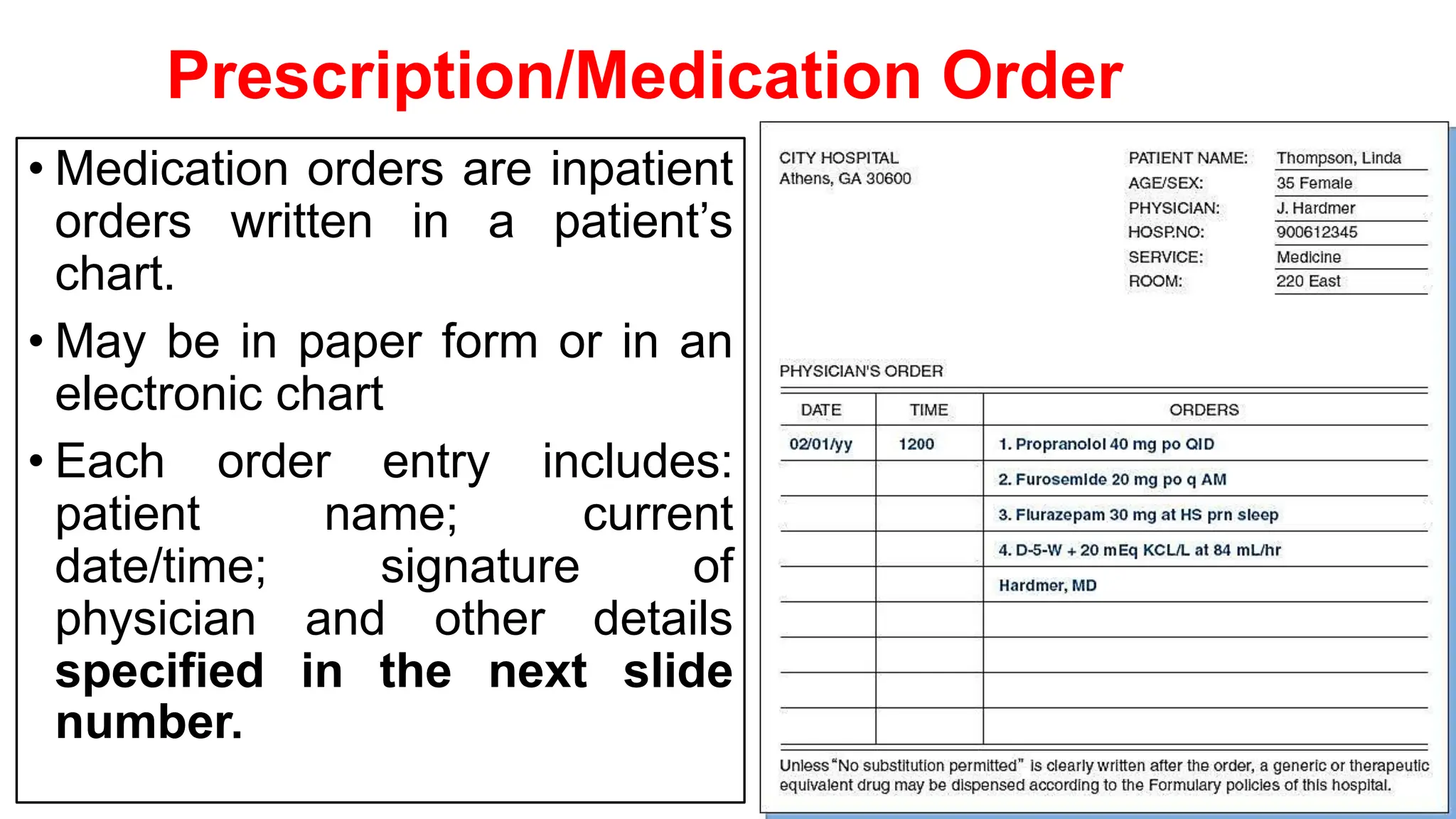 Prescribed medication order and communication skills.pptx