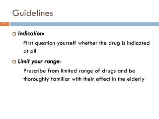 Prescribing medication for the elderly | PDF
