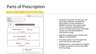 Prescription in Pharmacy. Parts of prescription. | PPTX