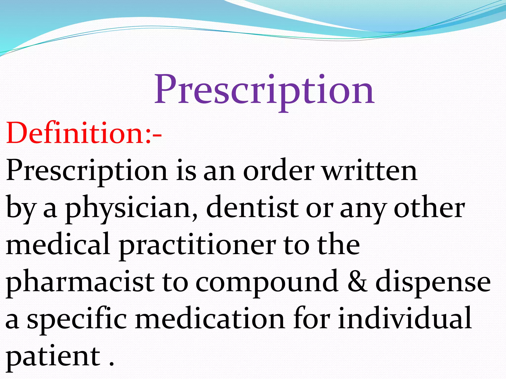 Prescription | PPTX