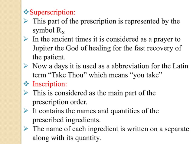 PARTS OF PRESCRIPTION AND HANDLING OF PRESCRIPTION | PPTX