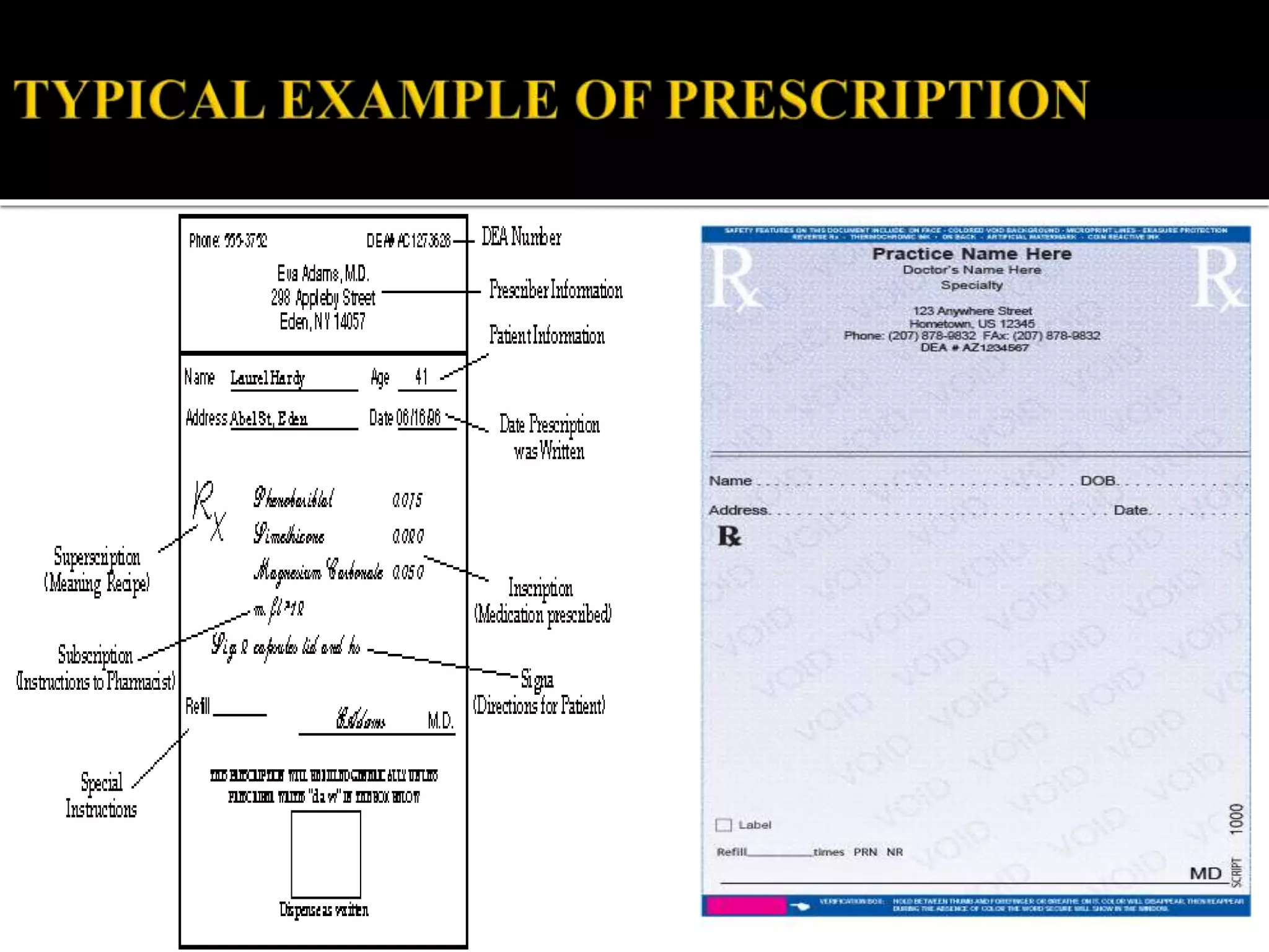 Parts of Prescription | PPTX | Pharmaceutical Drugs | Medical Health