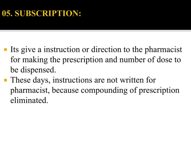Parts of Prescription | PPTX | Pharmaceutical Drugs | Medical Health