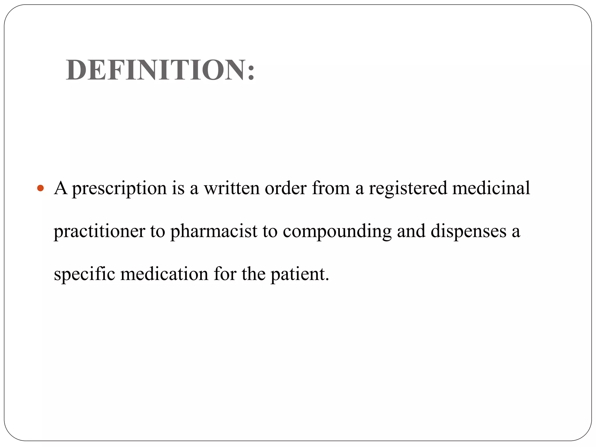 Prescription | PPT