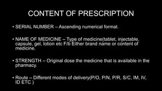 Prescription writing | PPTX