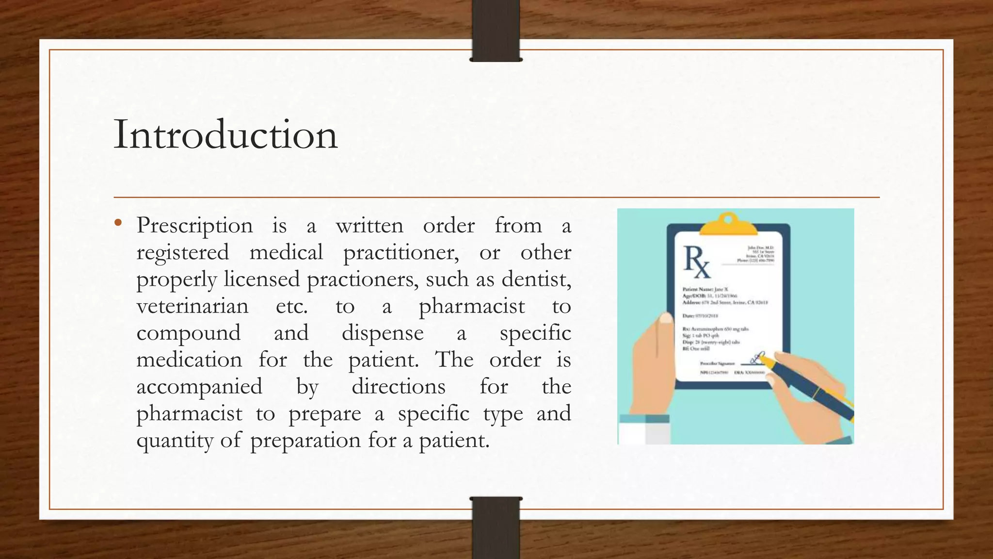 Prescription | PPTX | Pharmaceutical Industry | Industries